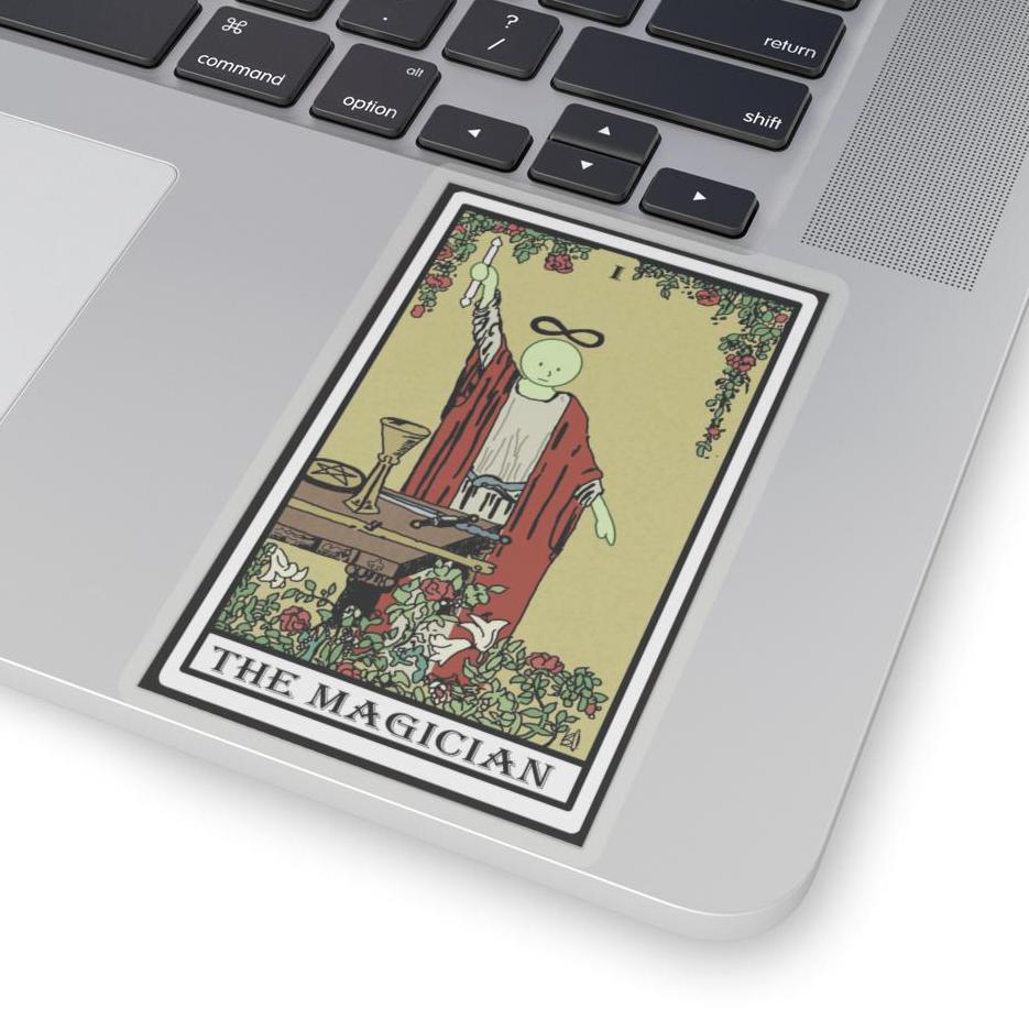 Smiski Magician Tarot Card Transparent Sticker - Etsy