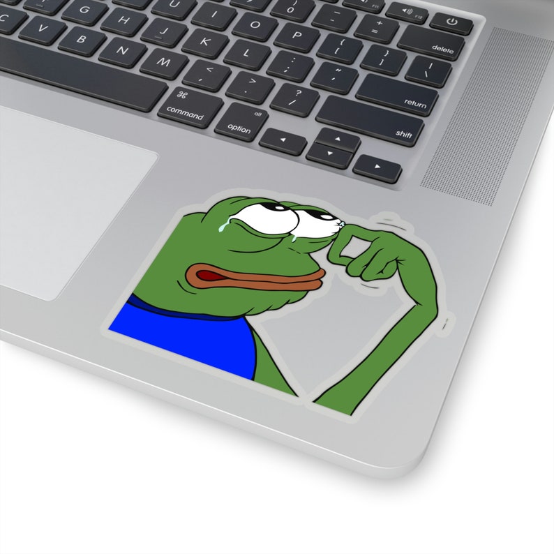 Sad Pepe, Sticker Transparent - Etsy