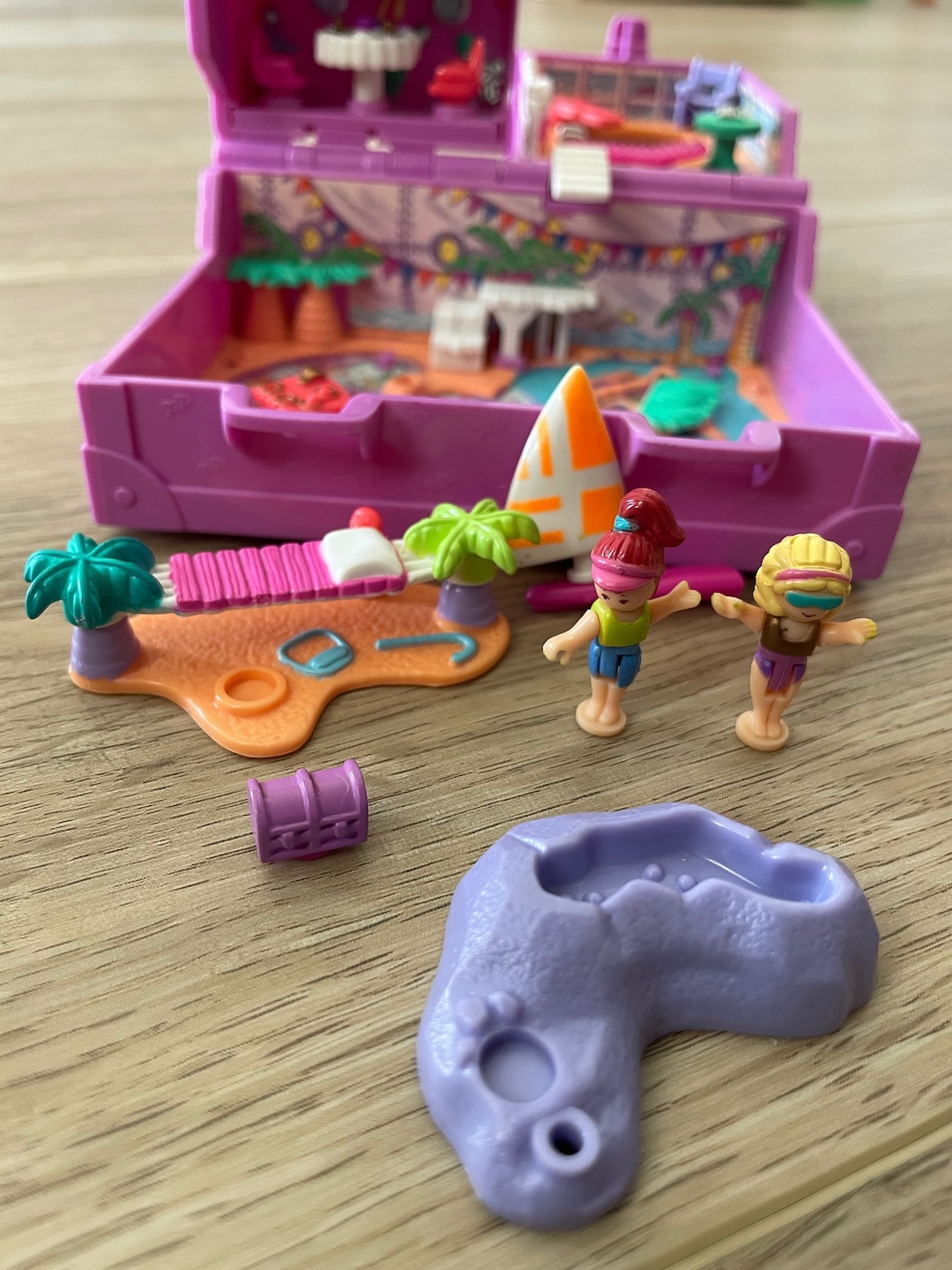 1996 Vintage Polly Pocket Surf 'n Swim Island Vacation Fun - Etsy