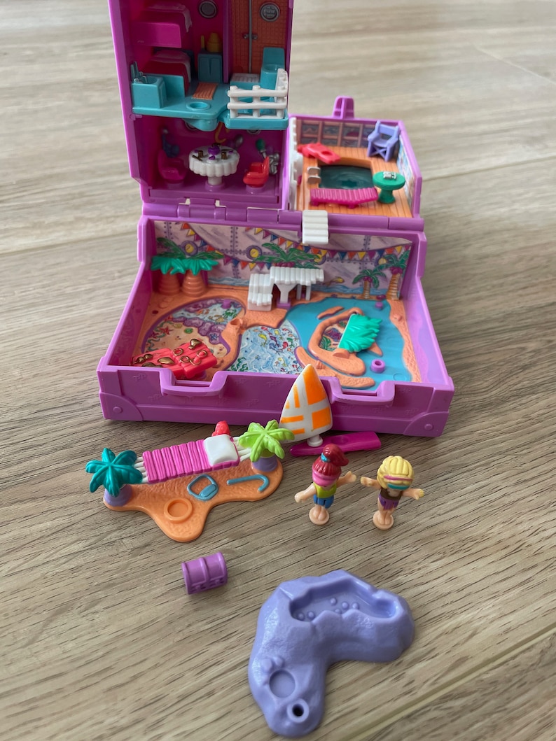 1996 Vintage Polly Pocket Surf 'n Swim Island Vacation Fun - Etsy
