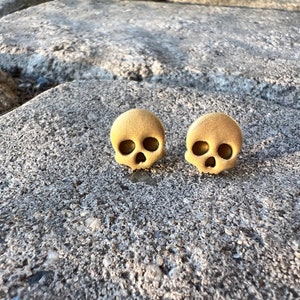 Skull Studs Gold Skull Silver Skull Skull Earrings - Etsy