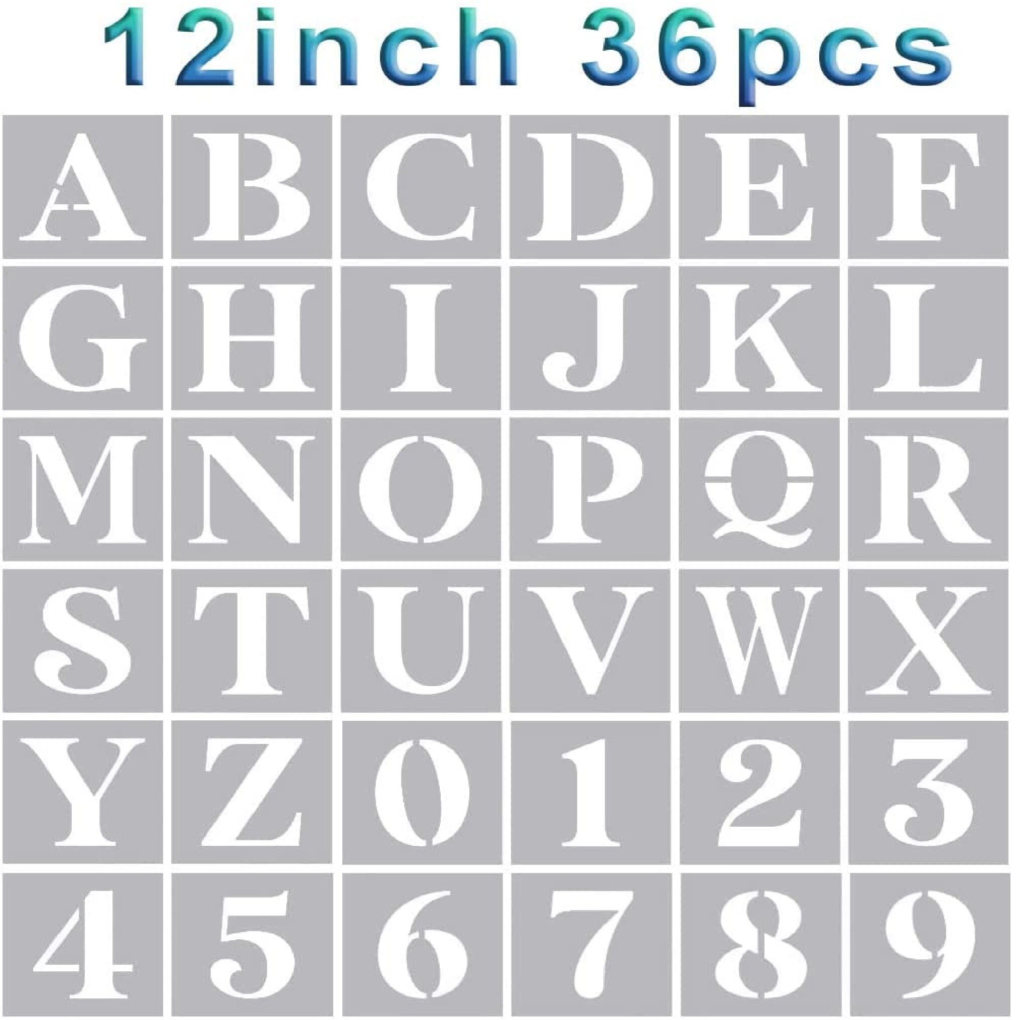 Letter Stencils for Painting on Wood 6 Inch Stencils Letter Alphabet ...