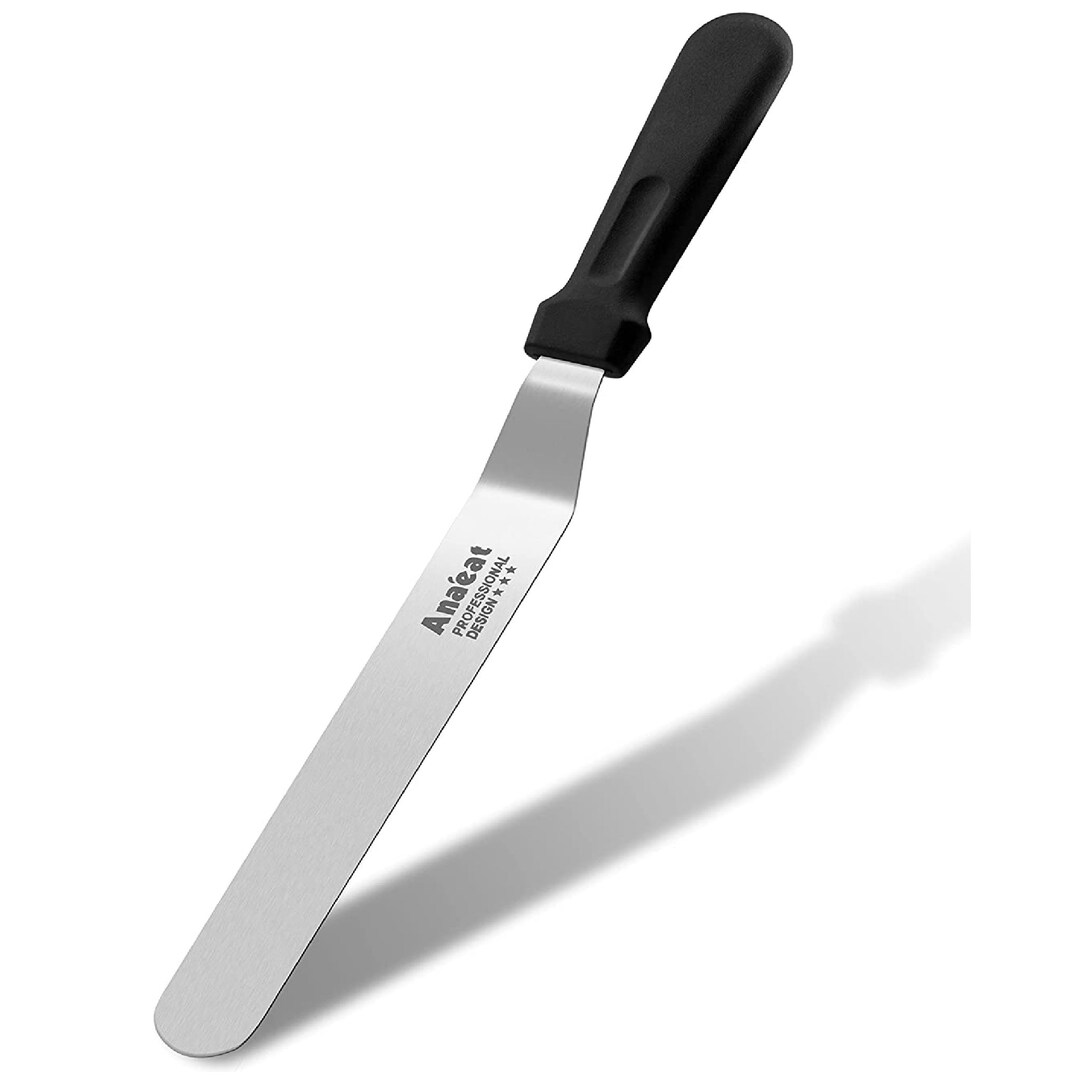 Set of 2 Professional Cake Angled Offset Spatula With Stainless Steel ...