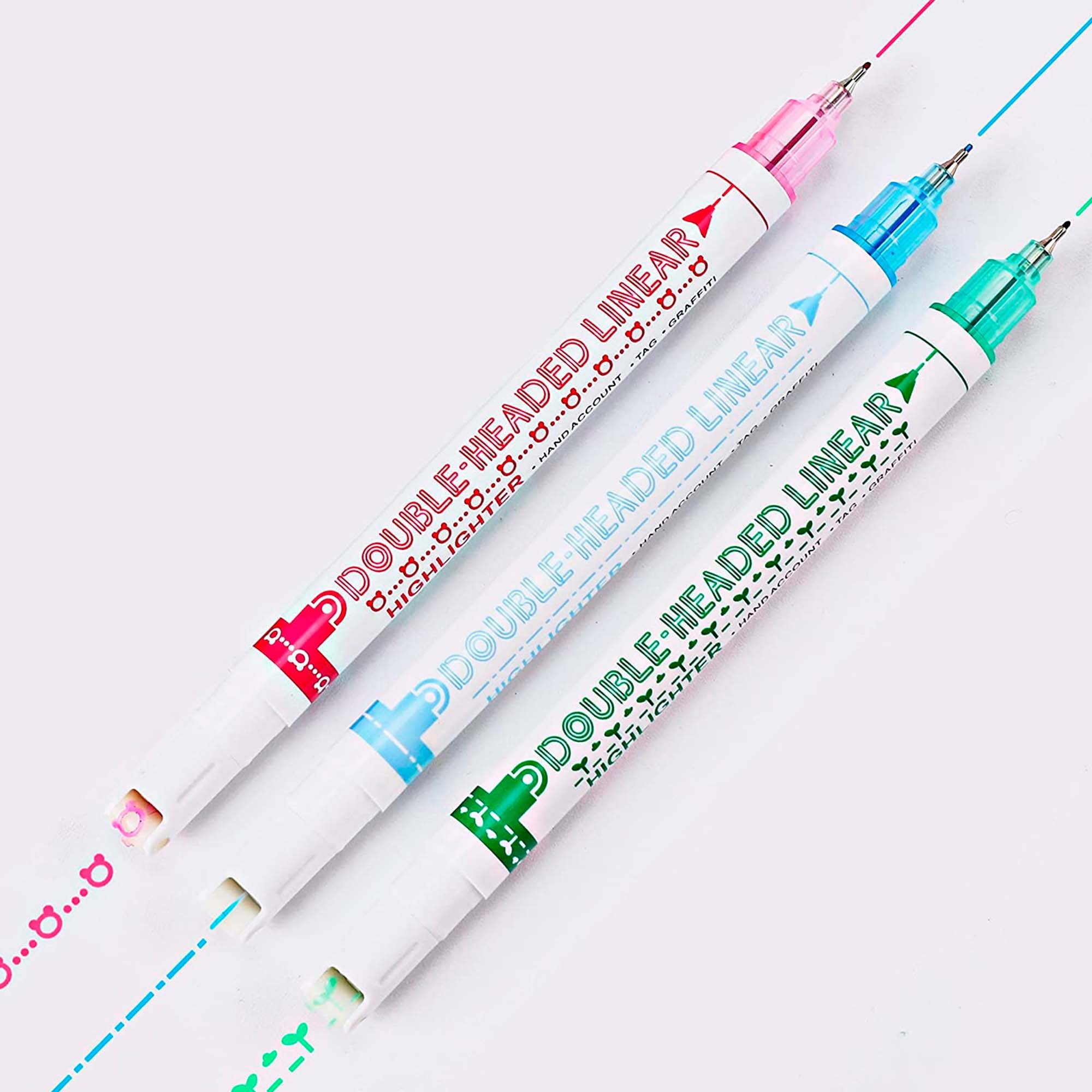 Colored Curve Pens Kawaii Flair Pens Highlighters Assorted Colors - Etsy