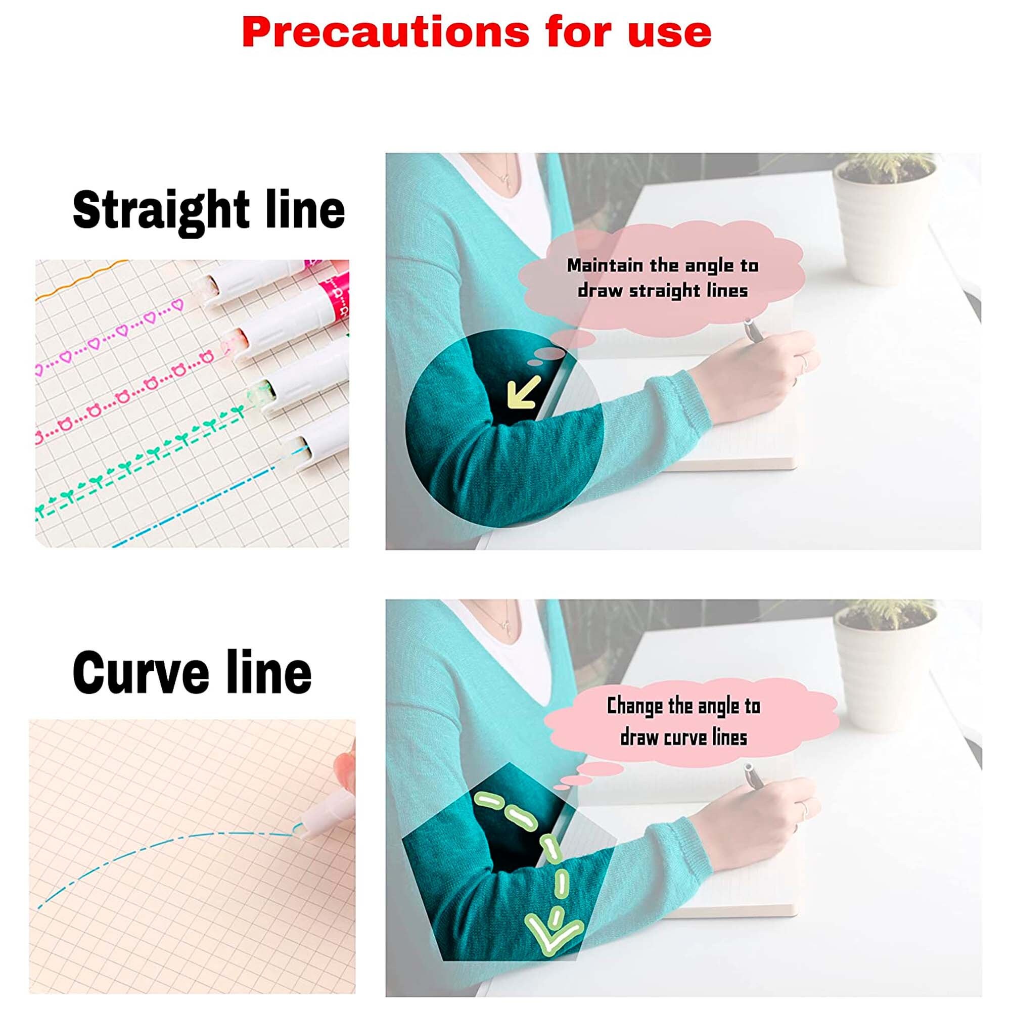 Colored Curve Pens Kawaii Flair Pens Highlighters Assorted Colors - Etsy