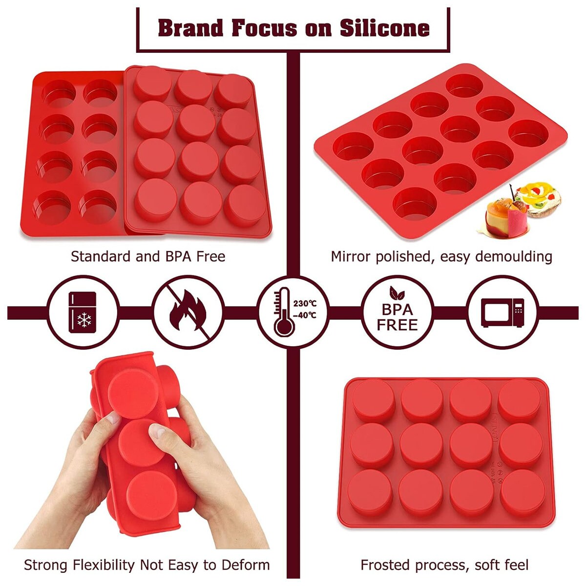 2 Inch Chocolate Covered Oreo Molds Silicone Set of 2-24 Cup - Etsy