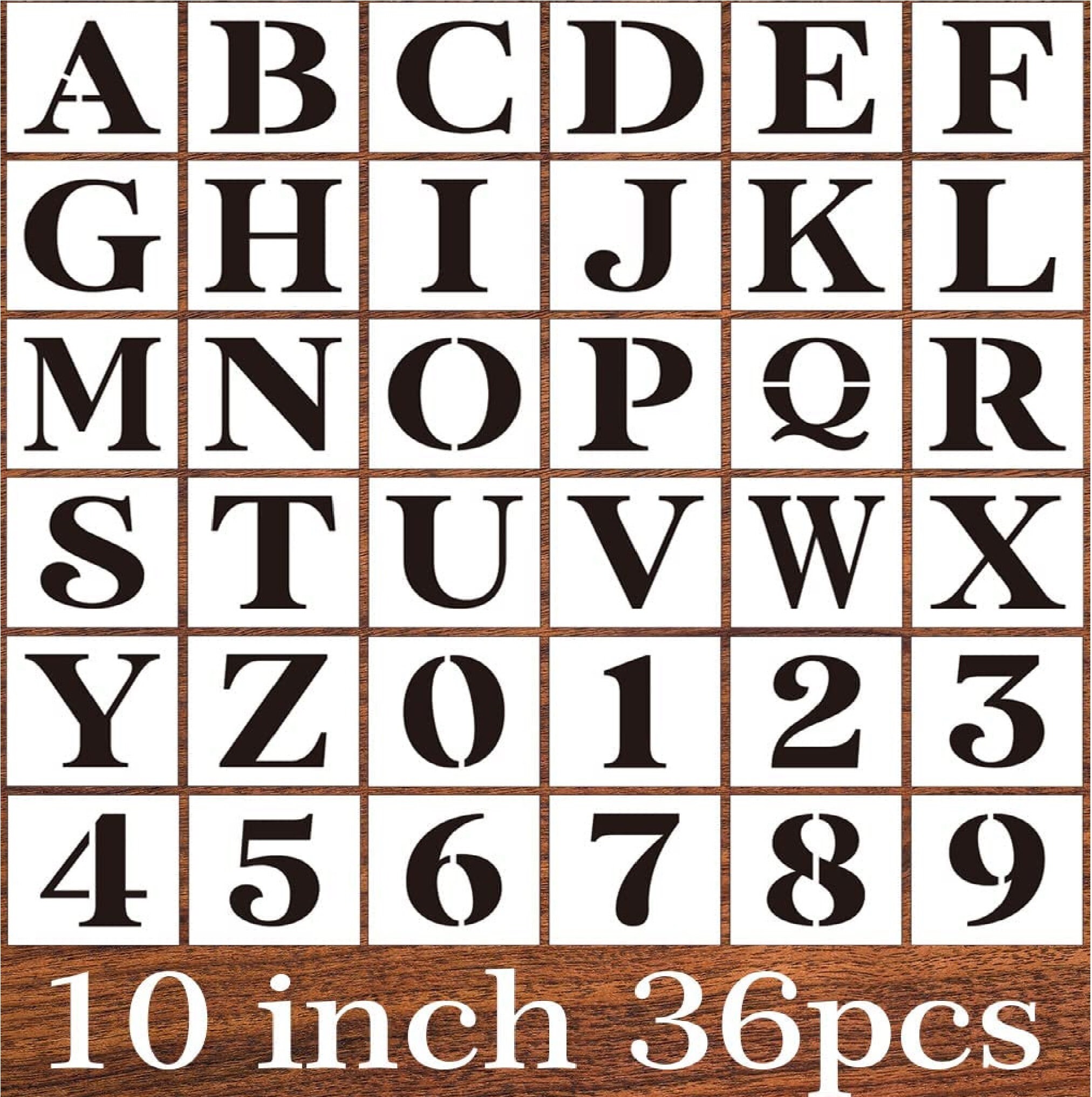 Letter Stencils for Painting on Wood 6 Inch Stencils Letter Alphabet ...