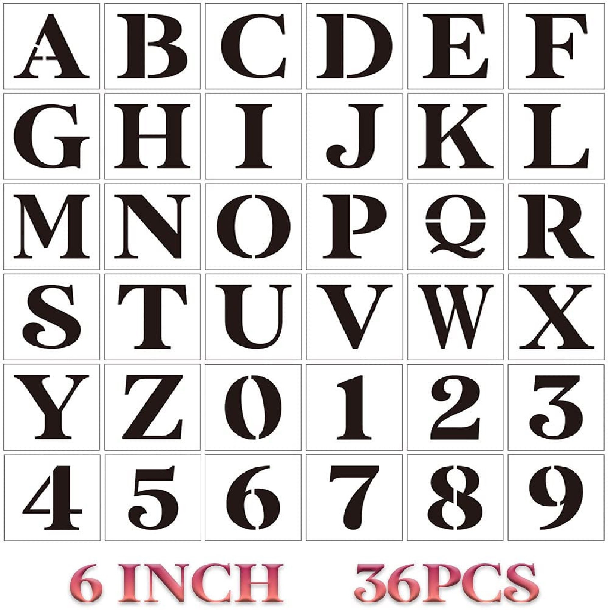 Letter Stencils for Painting on Wood 6 Inch Stencils Letter Alphabet ...