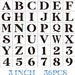 Painting Stencil Set, 1 Inch Plastic Letters and Numbers Interlocking ...