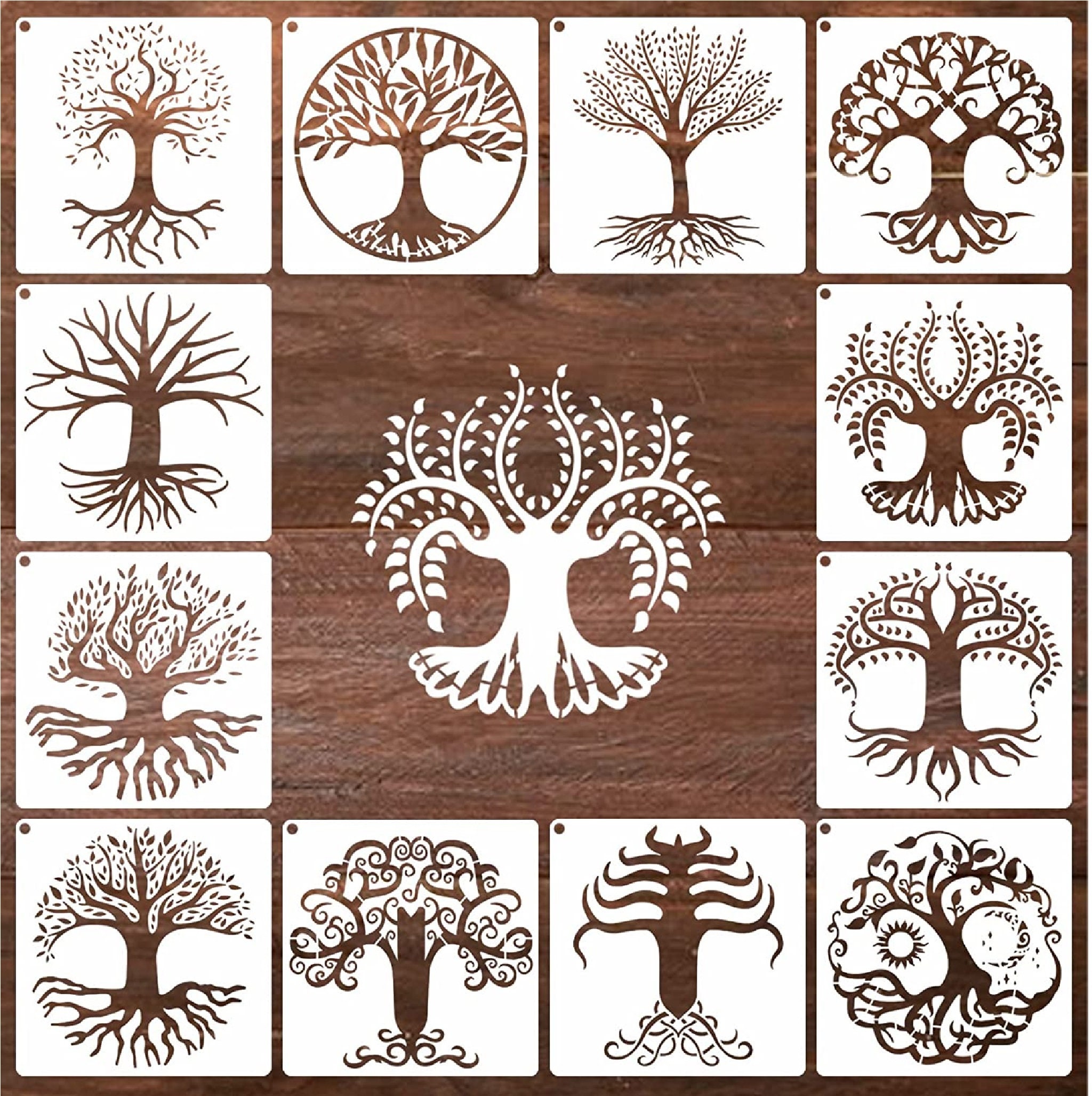 Tree Stencils Tree of Life Stencil for Painting on Wood Airbrush ...