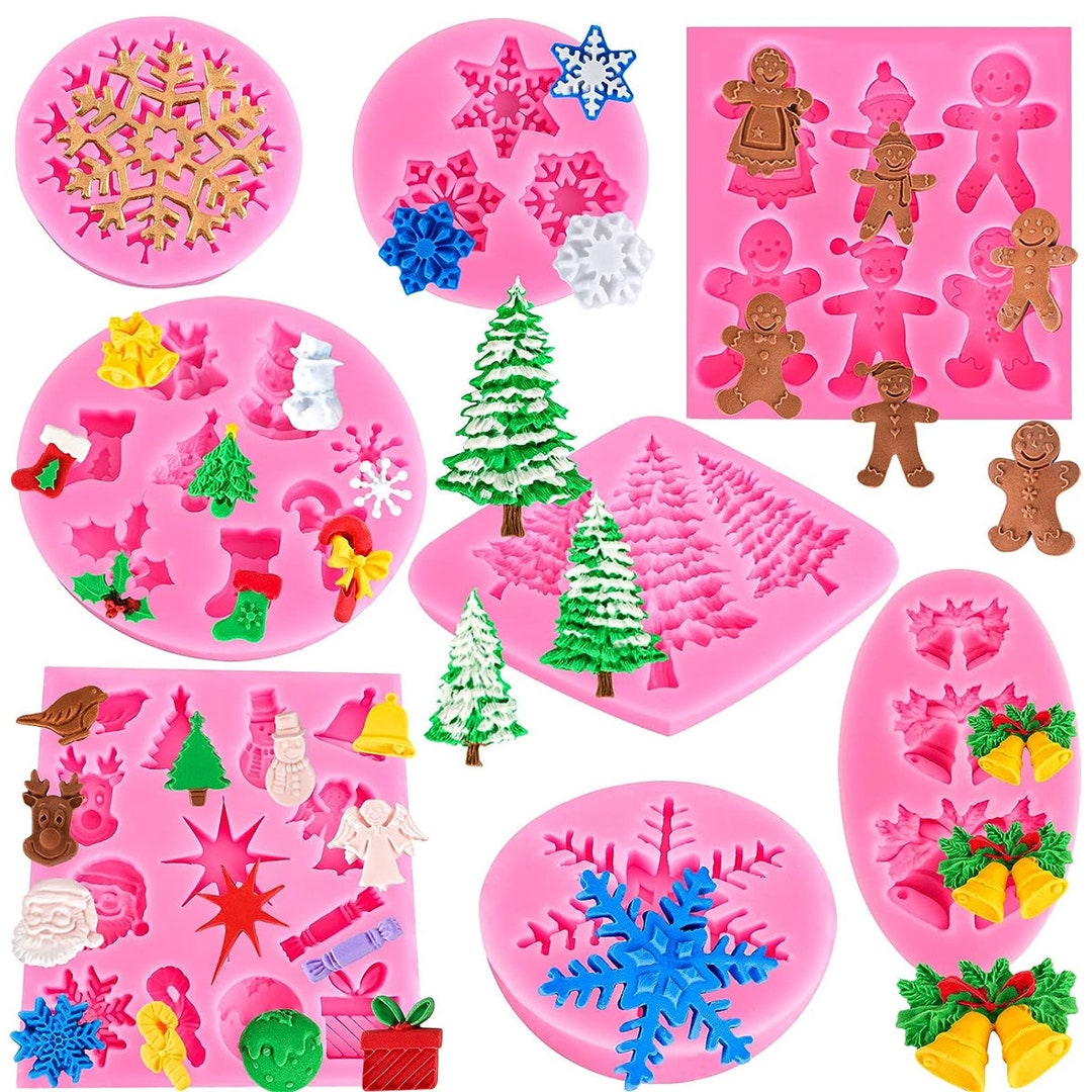 Christmas Silicone Molds Snowflake Molds Mini Xmas Fondant - Etsy