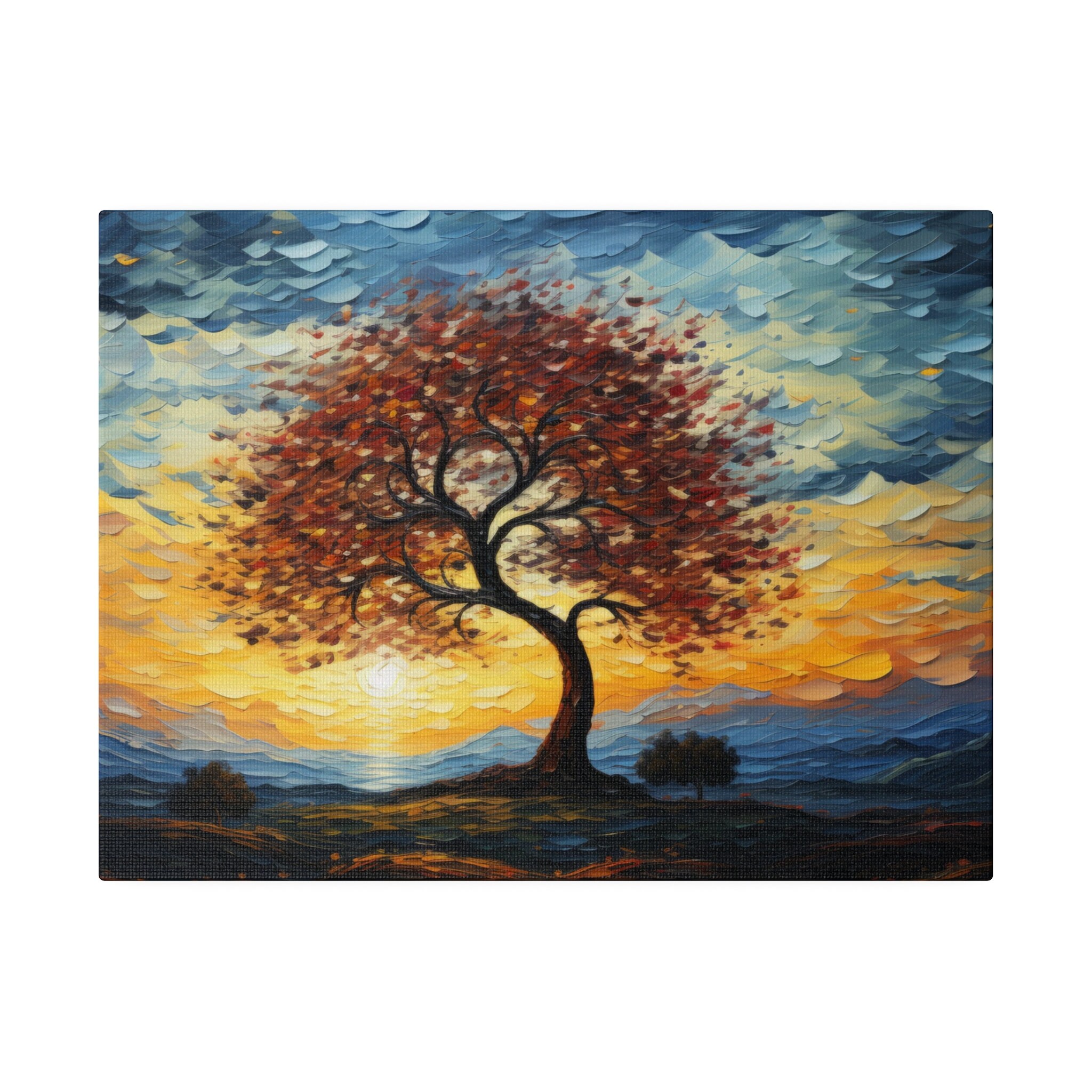 Abstract Realism Sunset Painting Canvas Wall Art - Etsy