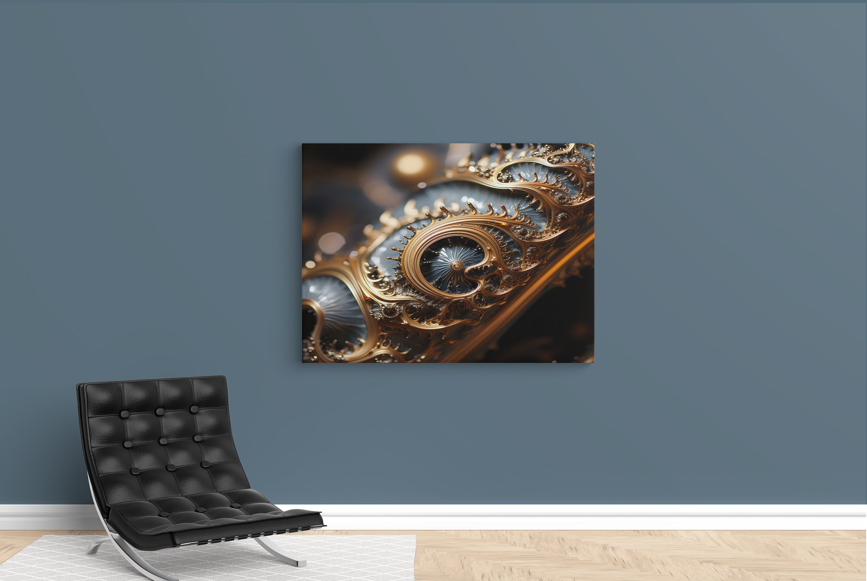 Ferro Art, Luxury, Black, Gold, Blue, Digital Download, Digital Wall ...
