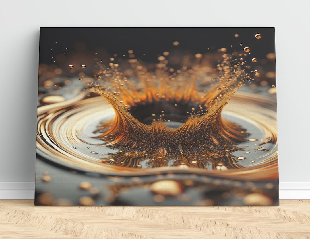 Ferro Art, Liquid, Black, Copper, Splash, Luxury, Digital Wall Art ...