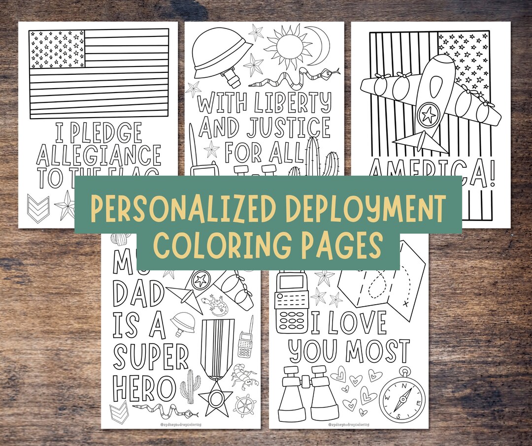 Personalized Deployment & Military Coloring Printables for Kids ...