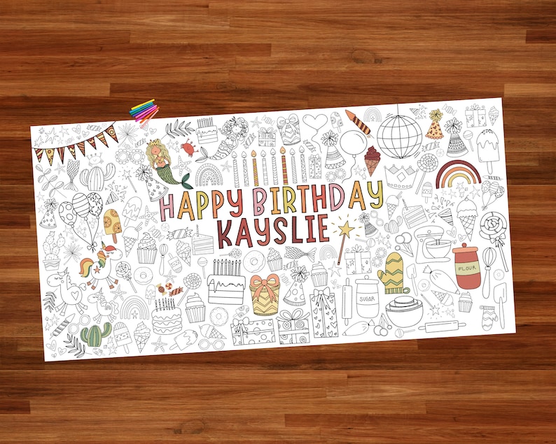 GIANT Custom & Personalized Coloring Poster - Totally Bespoke, Choose ...