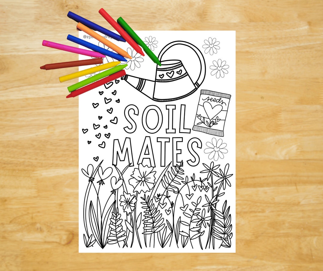 SOIL MATES Downloadable Coloring Page for Kids - Plant and Garden Theme ...