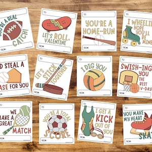 Printable Sports Valentines Day Cards - Sport Pun Downloadable ...