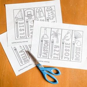 20 Personalized Bookmarks - Printable & Coloring for Students ...