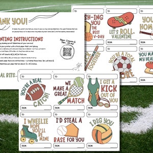 Printable Sports Valentines Day Cards - Sport Pun Downloadable ...