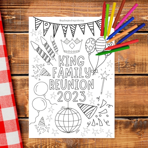 Family Reunion Coloring Book - Etsy