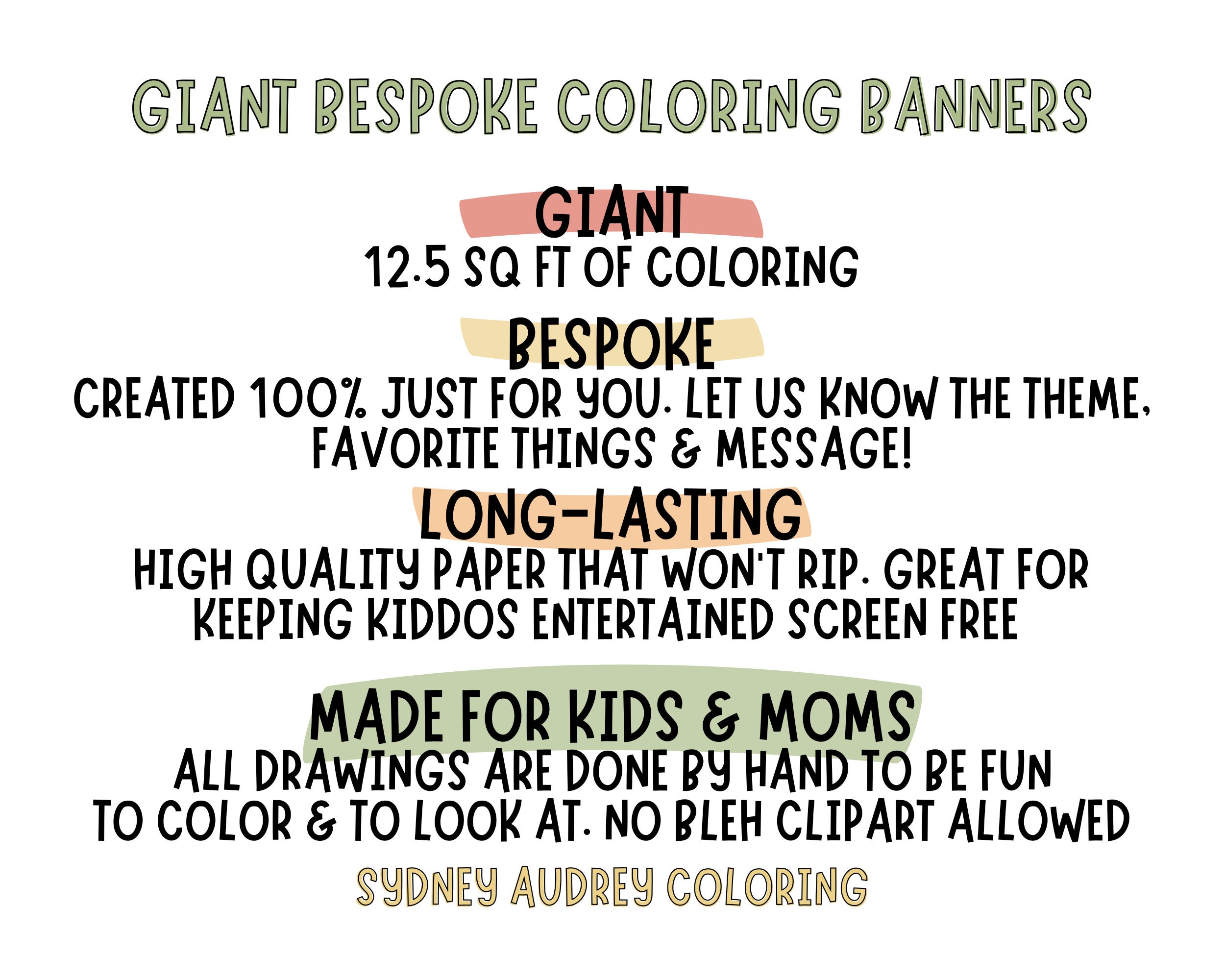 GIANT Custom & Personalized Coloring Poster - Totally Bespoke, Choose ...
