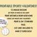 Printable Sports Valentines Day Cards Sport Pun Downloadable Valentines ...