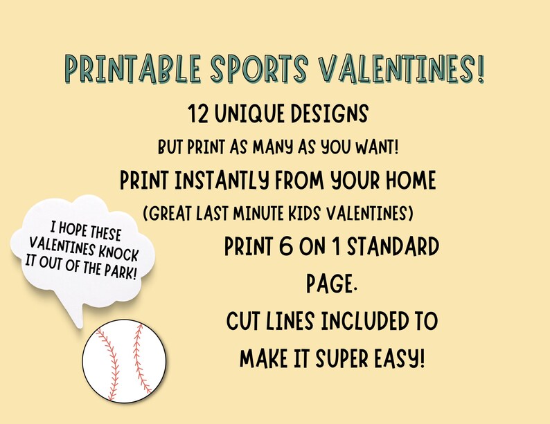 Printable Sports Valentines Day Cards - Sport Pun Downloadable ...