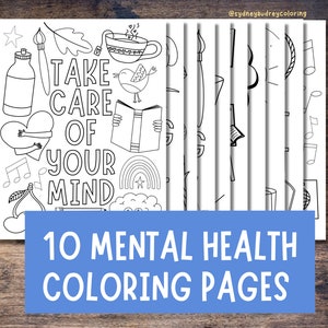 Mental Health Coloring Pages - 10 Self Care Activities and Coloring ...