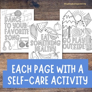 Mental Health Coloring Pages - 10 Self Care Activities and Coloring ...