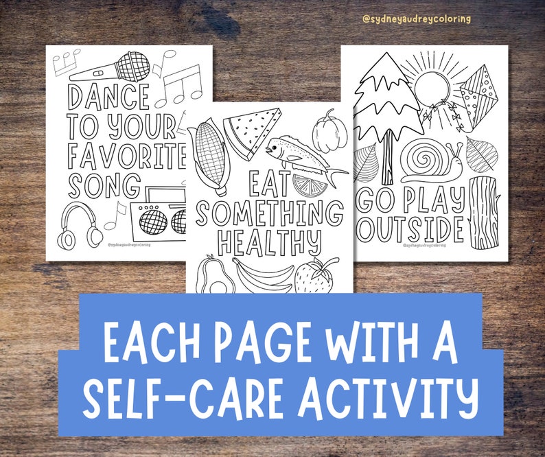 Mental Health Coloring Pages - 10 Self Care Activities and Coloring ...