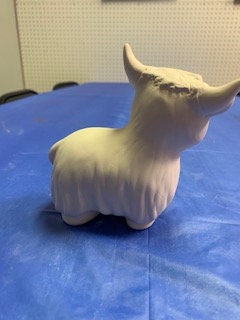 You Paint Ceramic Highland Cow/farm Animal - Etsy