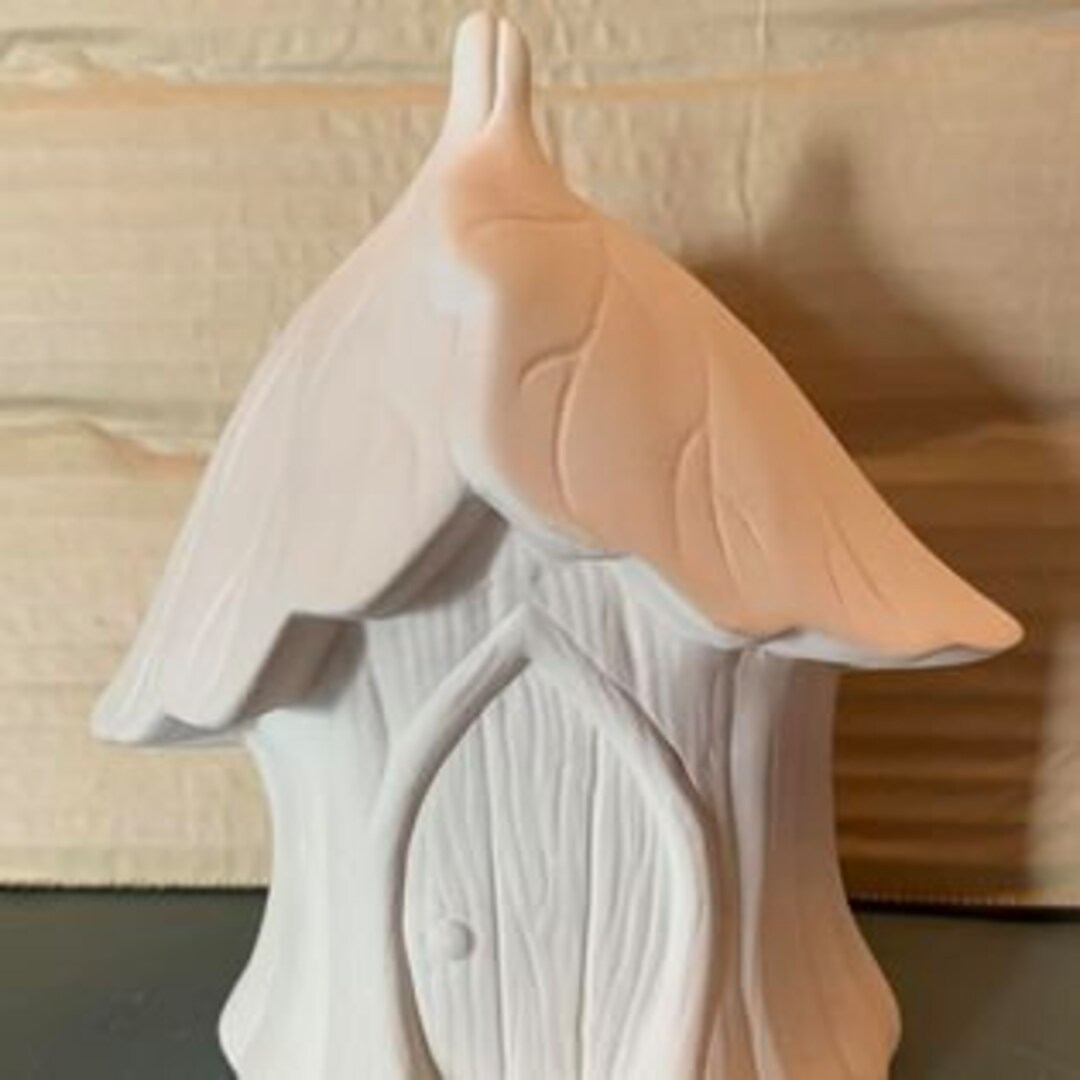 Unpainted Ceramic Tree Stump Fairy House/garden/bisque - Etsy