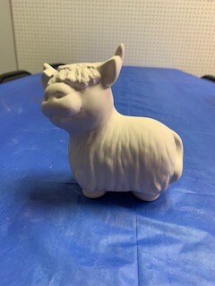 You Paint Ceramic Highland Cow/farm Animal - Etsy