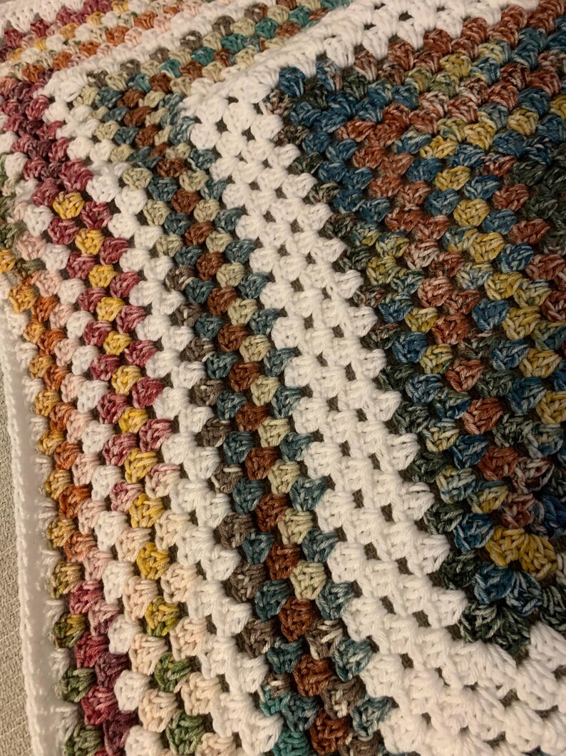Mixed Feelings Granny Square Blanket/handmade Blanket/crochet - Etsy
