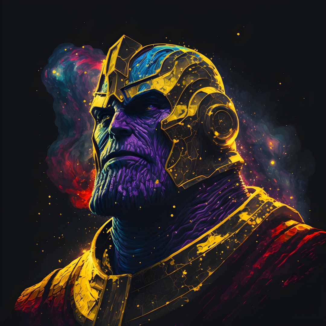 Digital Print Thanos Marvel Sci-fi Art - Etsy