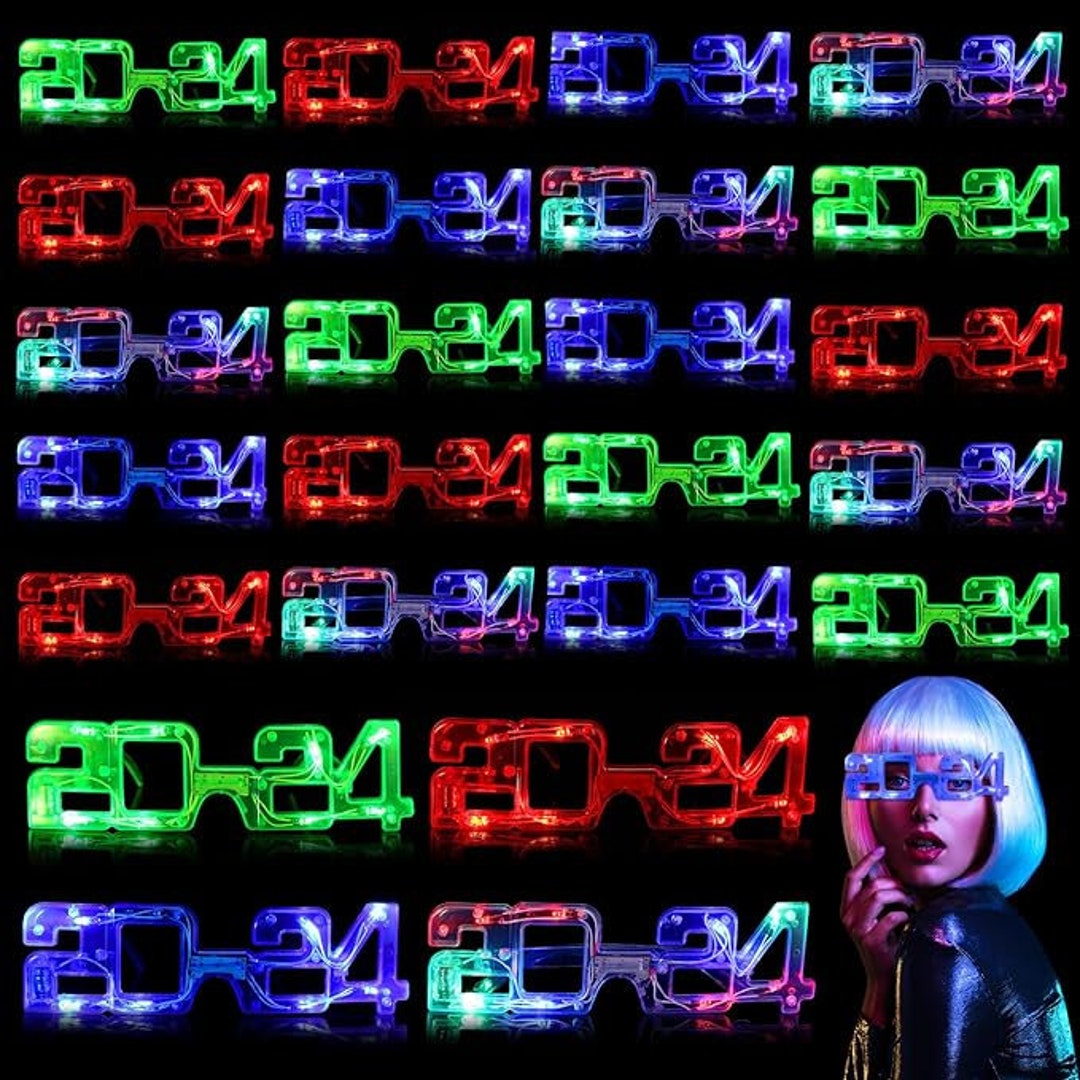 24 Pcs LED Lighted Graduation Eyeglasses 2024 Eyeglasses for - Etsy