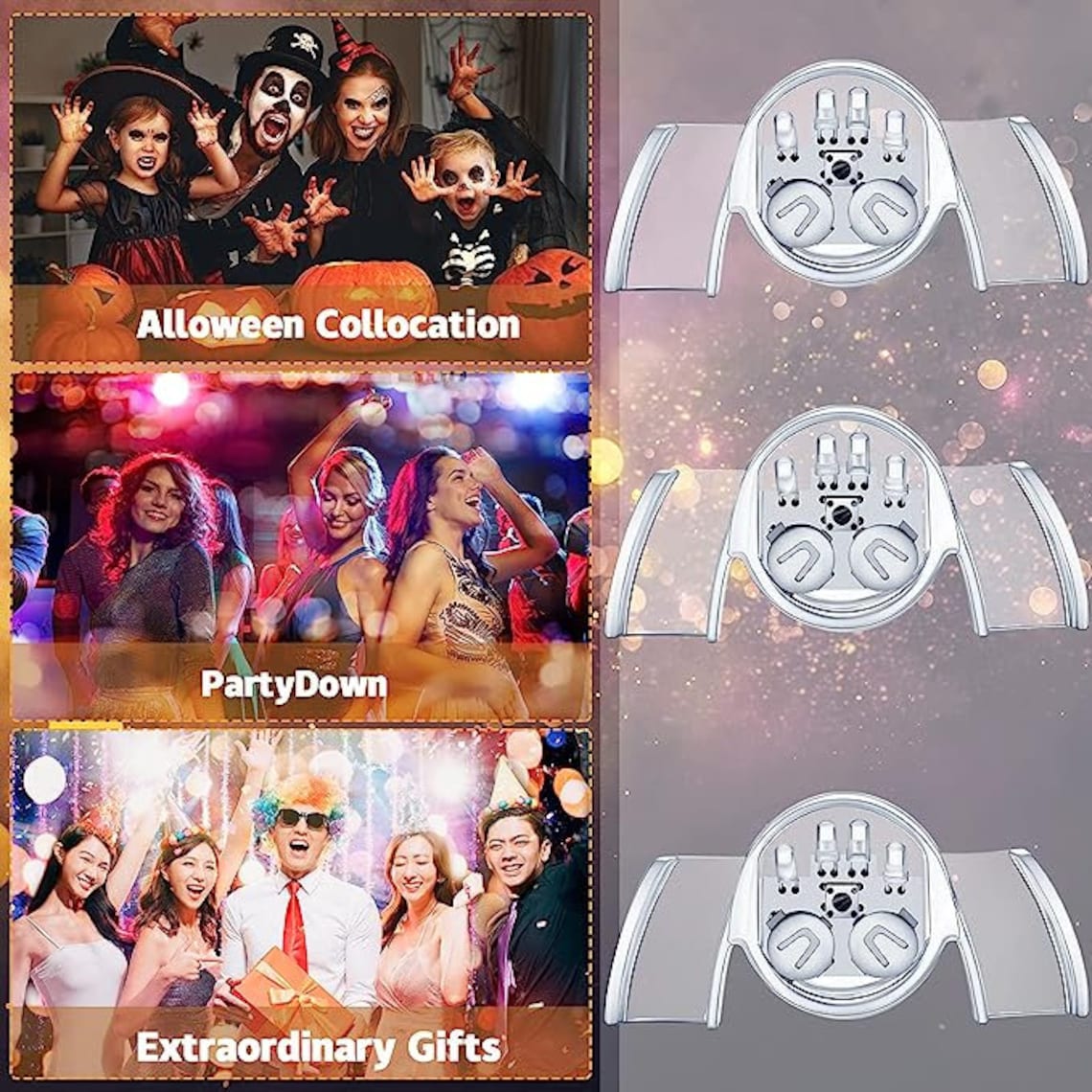 LED Flashing Mouth Teeth Guard Light up Teeth Glow in the Dark LED ...