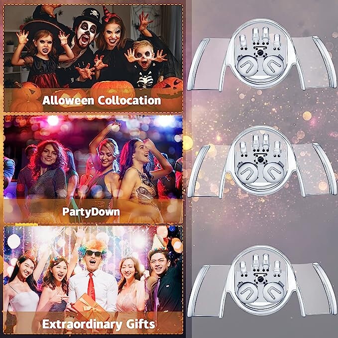 LED Flashing Mouth Teeth Guard Light up Teeth Glow in the Dark LED ...