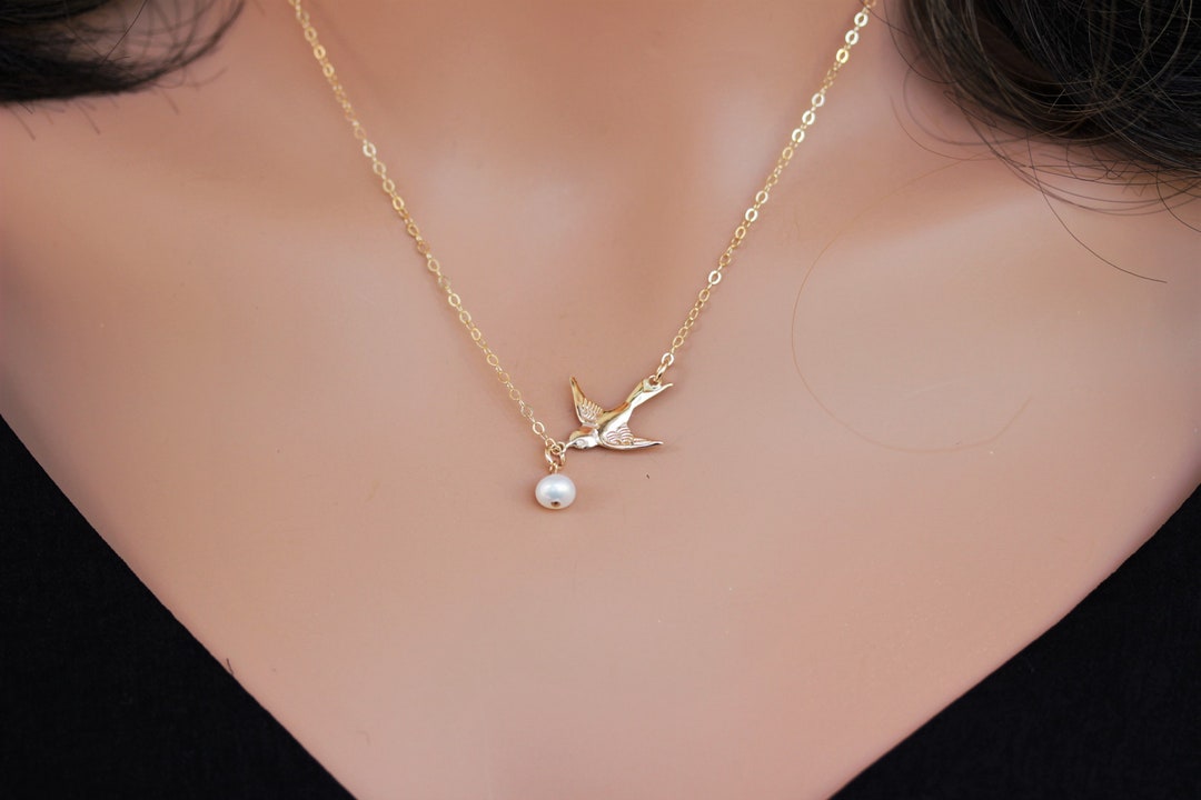 Confirmation Gifts for Teen Girls, 14k Gold Fill / Sterling Silver Bird ...