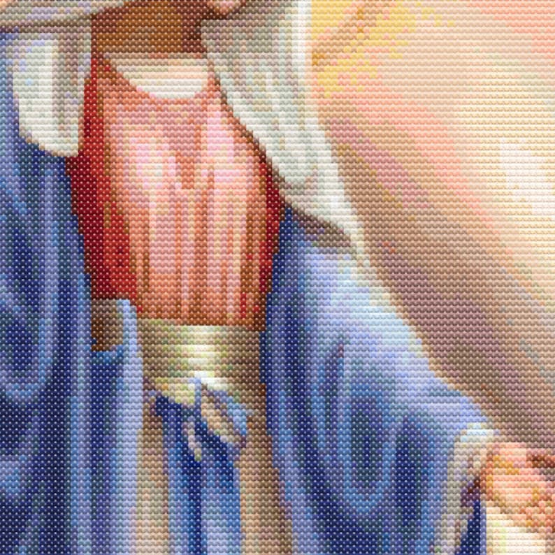 Virgin Mary Cross Stitch Pattern. Mother Mary Embroidery Pattern ...