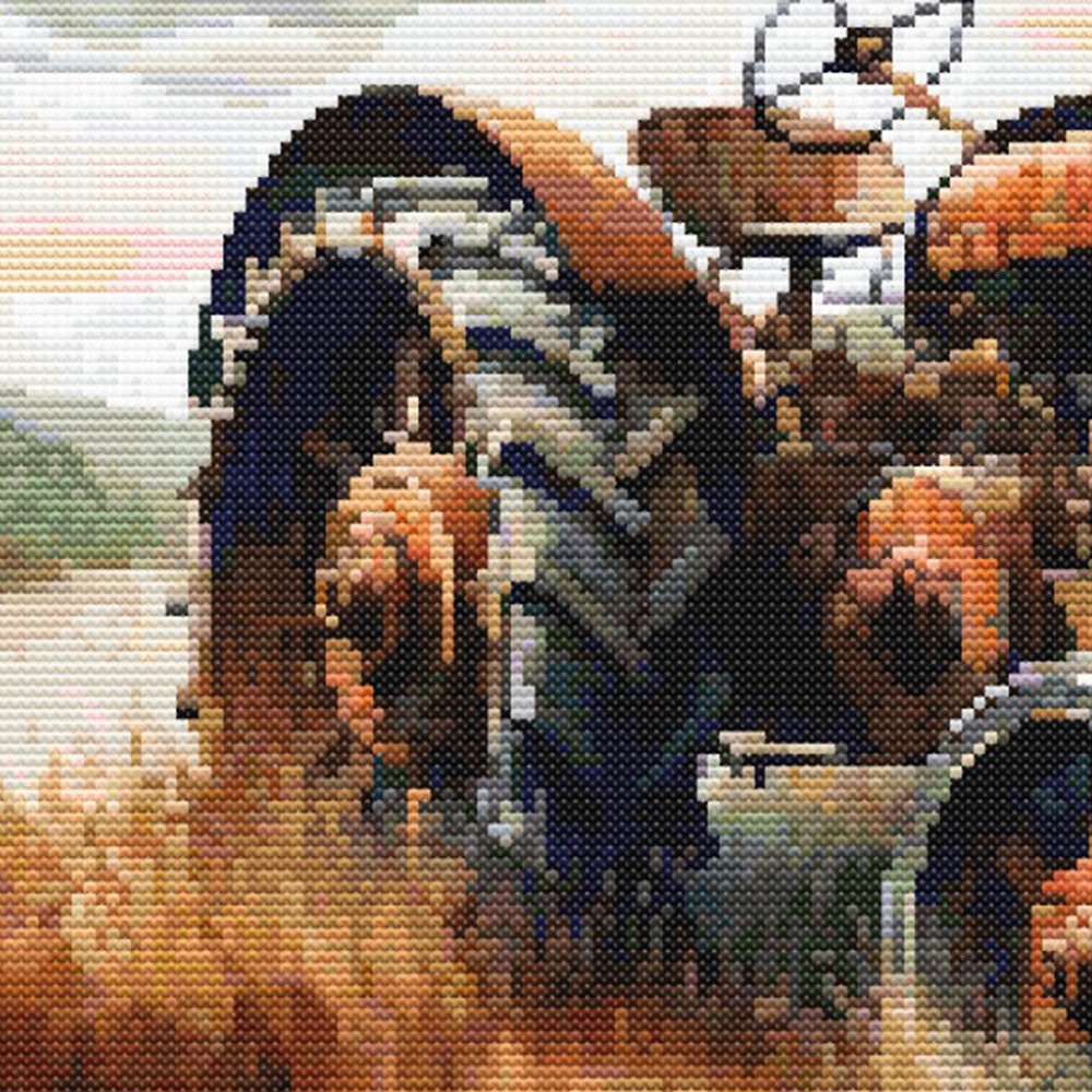 Vintage Farm Tractor Cross Stitch Pattern – Rustic Countryside ...