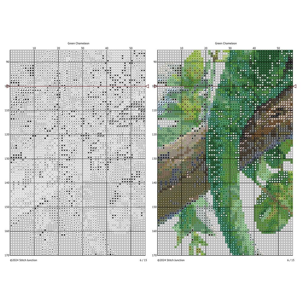Chameleon Lizard Cross Stitch Pattern - Realistic Reptile Design for ...