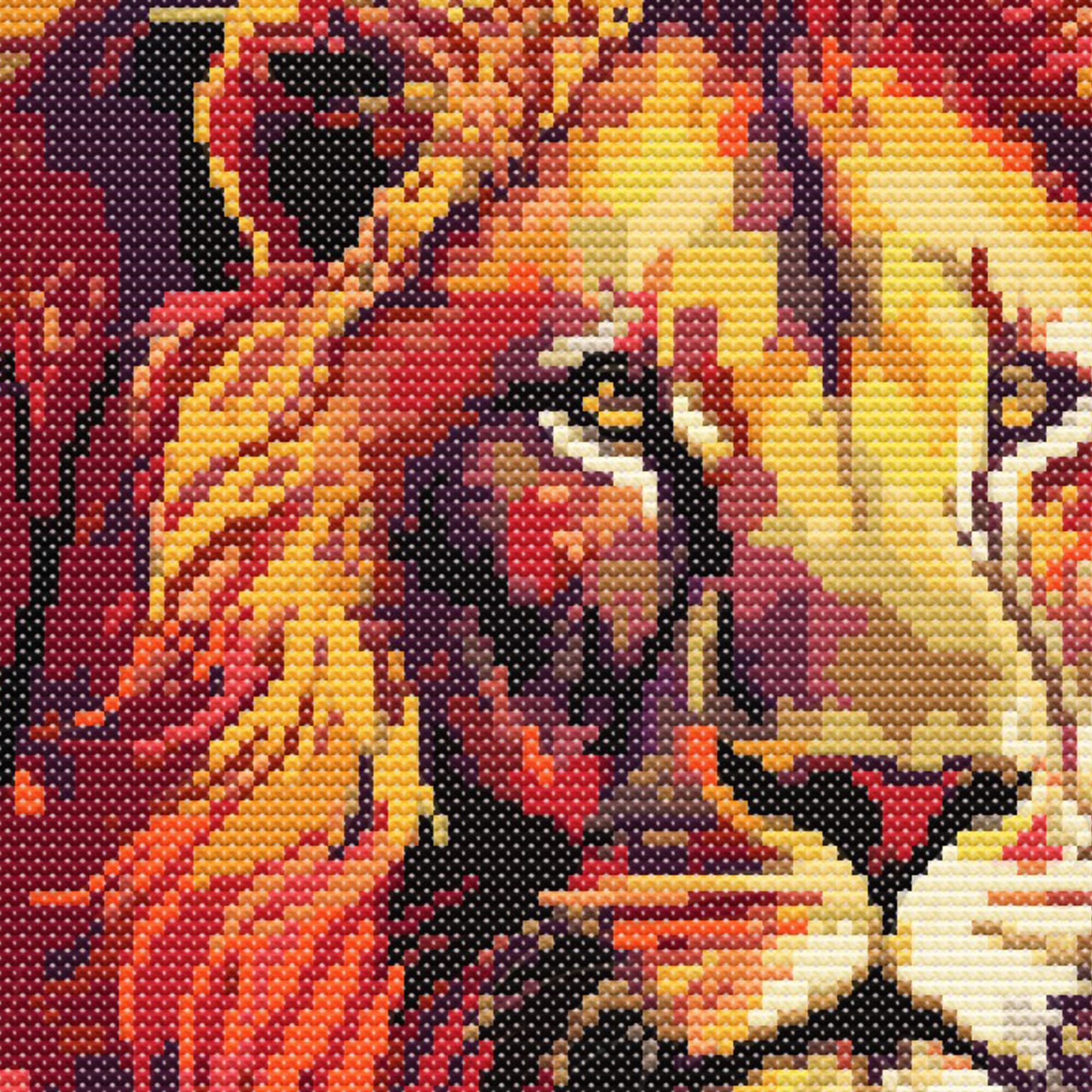 Lion Cross Stitch Pattern. Full Coverage Advanced Cross Stitch Pattern ...