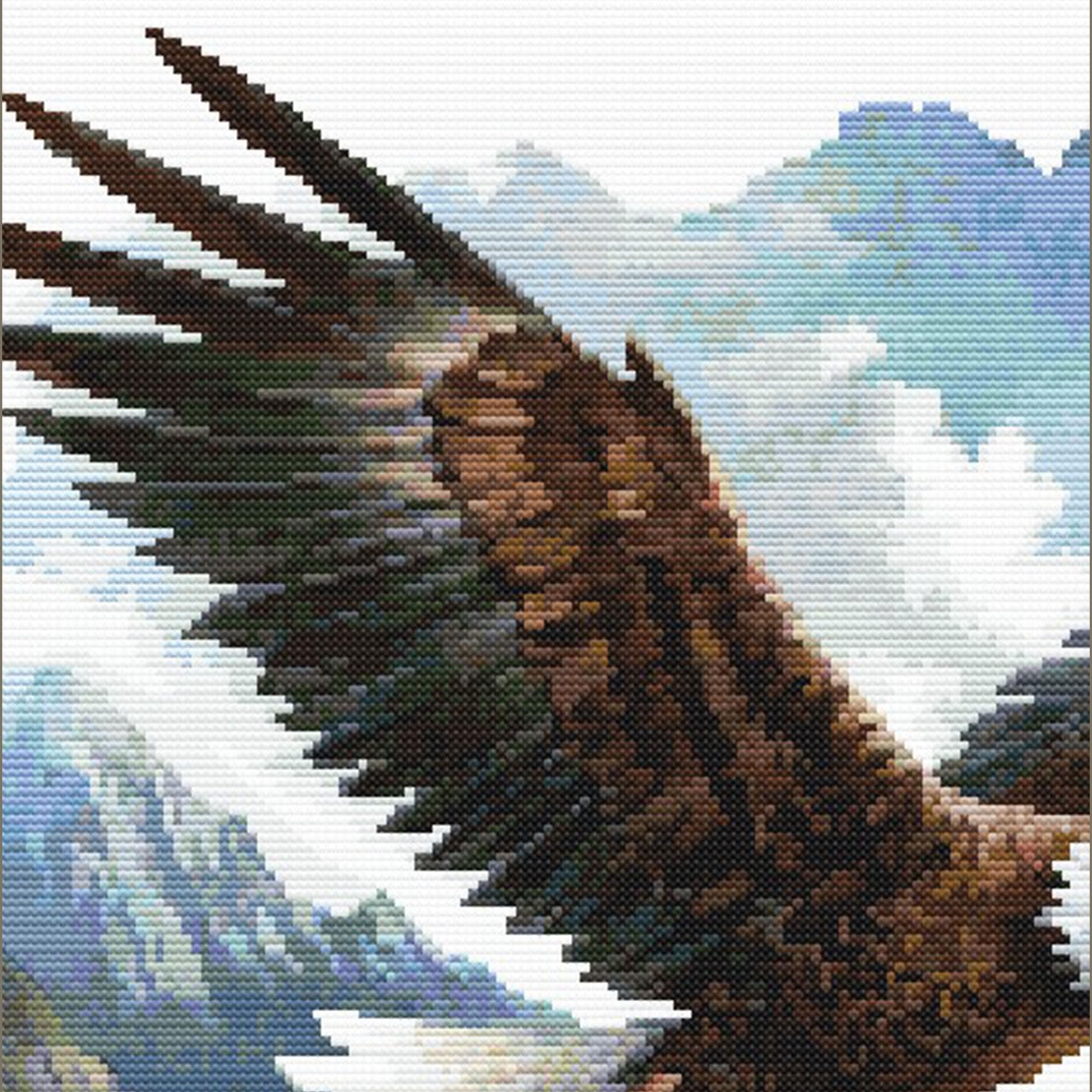 Bald Eagle Flying Cross Stitch Pattern, Majestic American Eagle Over ...