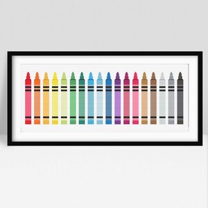 Crayon Cross Stitch Pattern, Easy Cross Stitch Pattern, Chrildren's ...