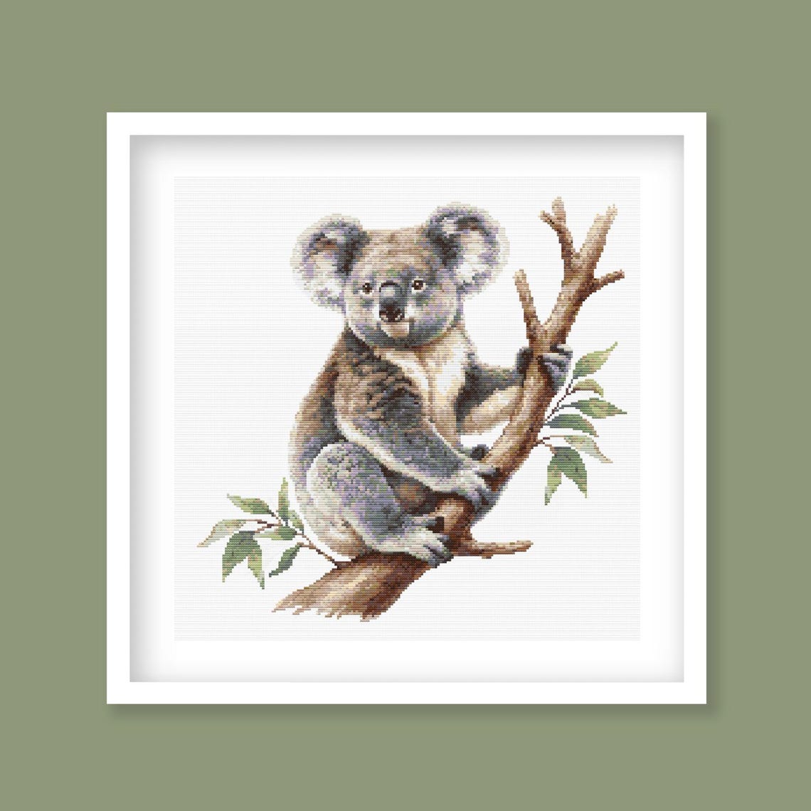 Koala Cross Stitch Pattern PDF, Australian Wildlife Cross Stitch, Cute ...