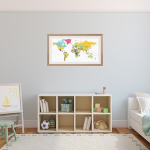 The World Map Cross-stitch Pattern, Earths Nations Cross-stitch Pattern ...