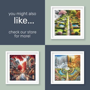 Urban Geometry Cross Stitch Pattern - Modern Village Architecture ...