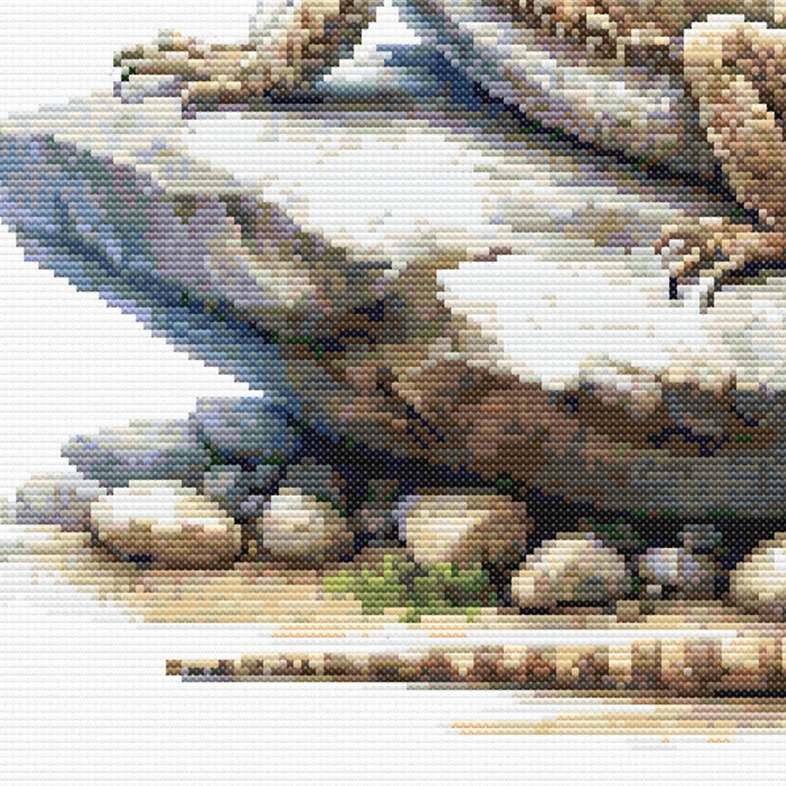 Bearded Dragon Lizard Cross Stitch Pattern - Detailed Reptile Design ...